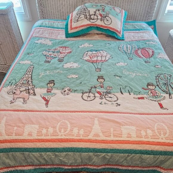 Circo | Bedding | Circo Twin Quilt And Sham Girl In Paris France ...